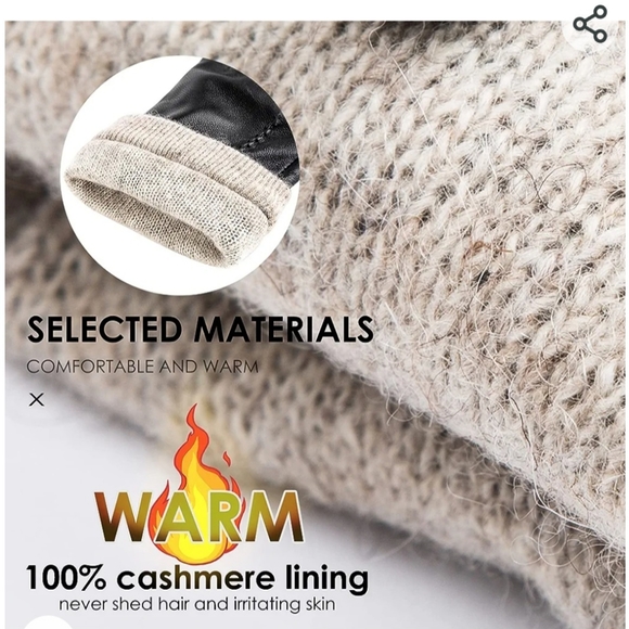 Dsane | Accessories | Dsane Black Leather Gloves With Cashmere Lining ...